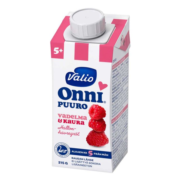 VALIO ONNI VADELMA-KAURAPUURO UHT 215 G