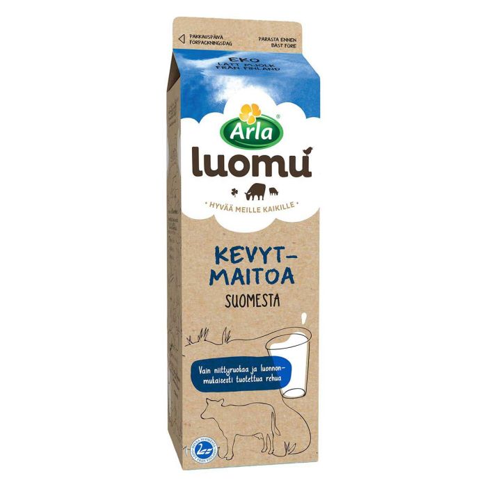 ARLA LUOMU KEVYTMAITO 1L