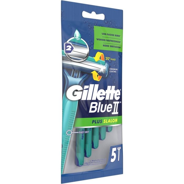 GILLETTE BLUE II PLUS SLALOM VARSITERÄ/5 5 KPL
