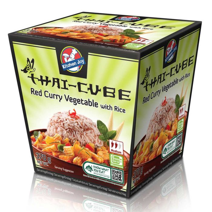 KITCHEN JOY THAI-CUBE PUNAINEN CURRY-KASVIS-RIISI 370 G
