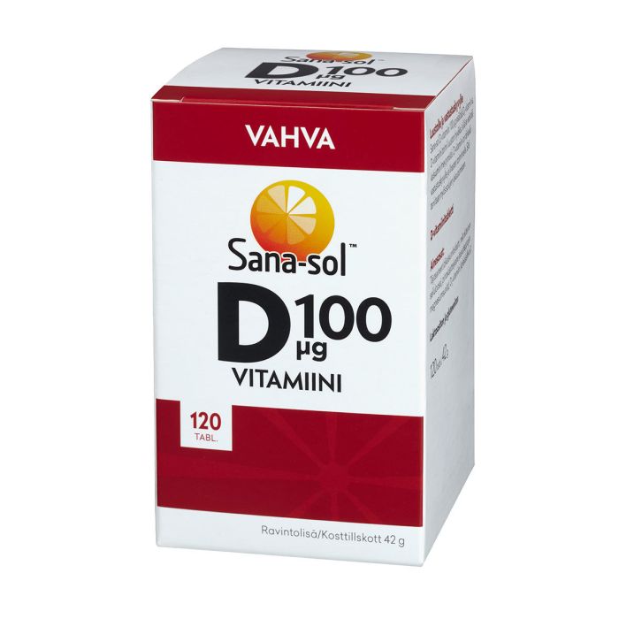 SANA-SOL D-VITAMIINI VAHVA 100MIKROGR. 120 KPL