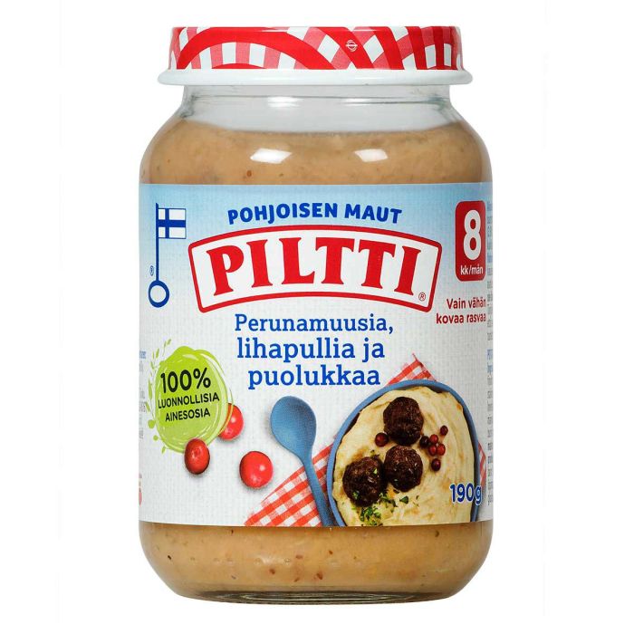 PILTTI POHJOISEN MAUT PERUNAMUUSIA LIHAPULLIA JA PUOLUKKAA 8KK 190 G