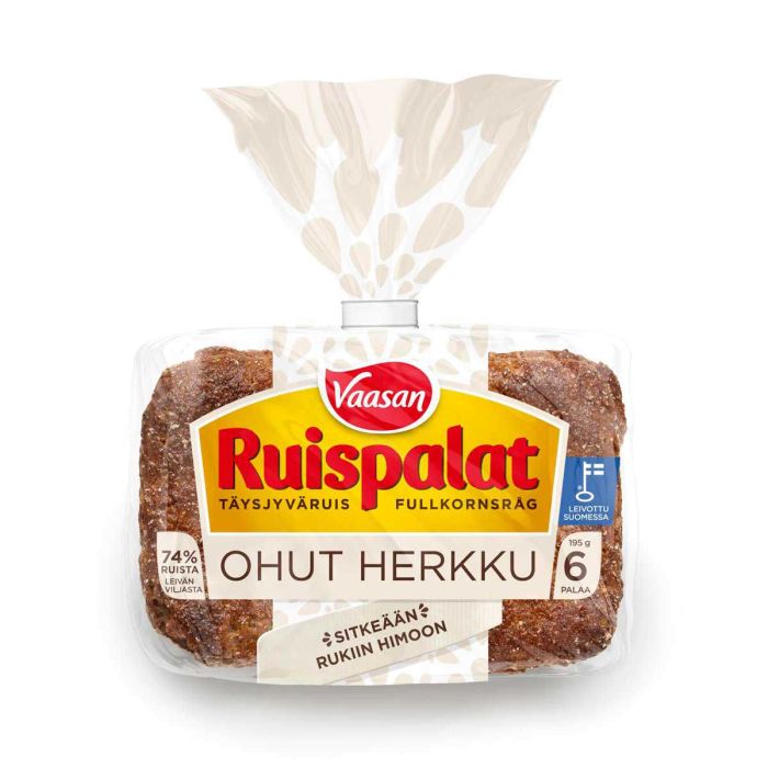 VAASAN RUISPALAT OHUT HERKKU 6KPL 195 G