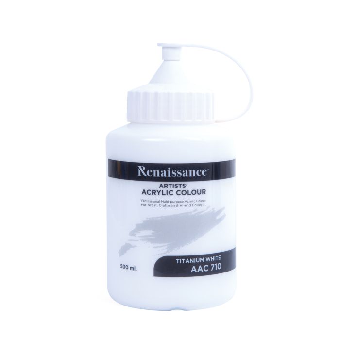 RENAISSANCE AKRYYLIMAALI 500 ML, TITANIUM WHITE